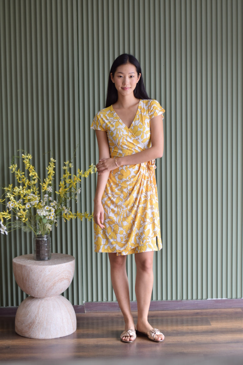 Kate Side-Tie Midi Wrap Dress (Ray) – Florette The Label