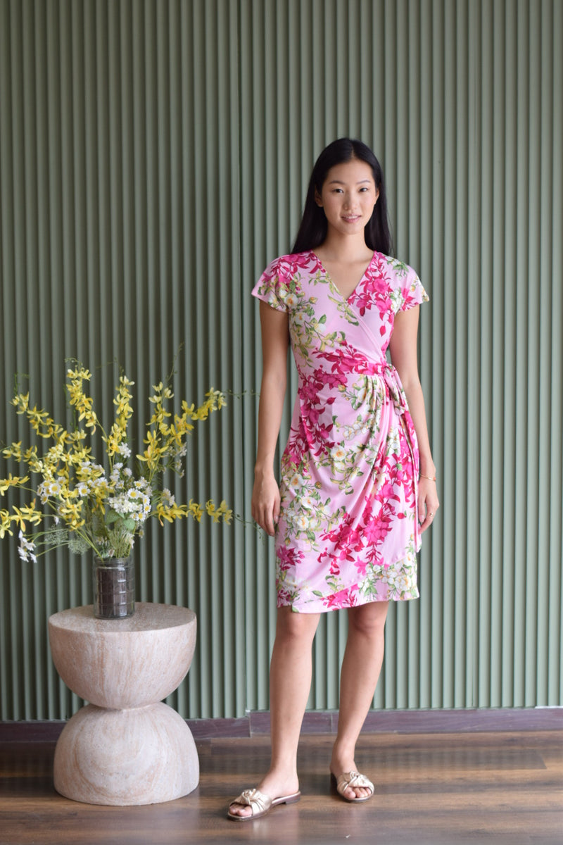 Kate Side-Tie Midi Wrap Dress (Botanika) – Florette The Label